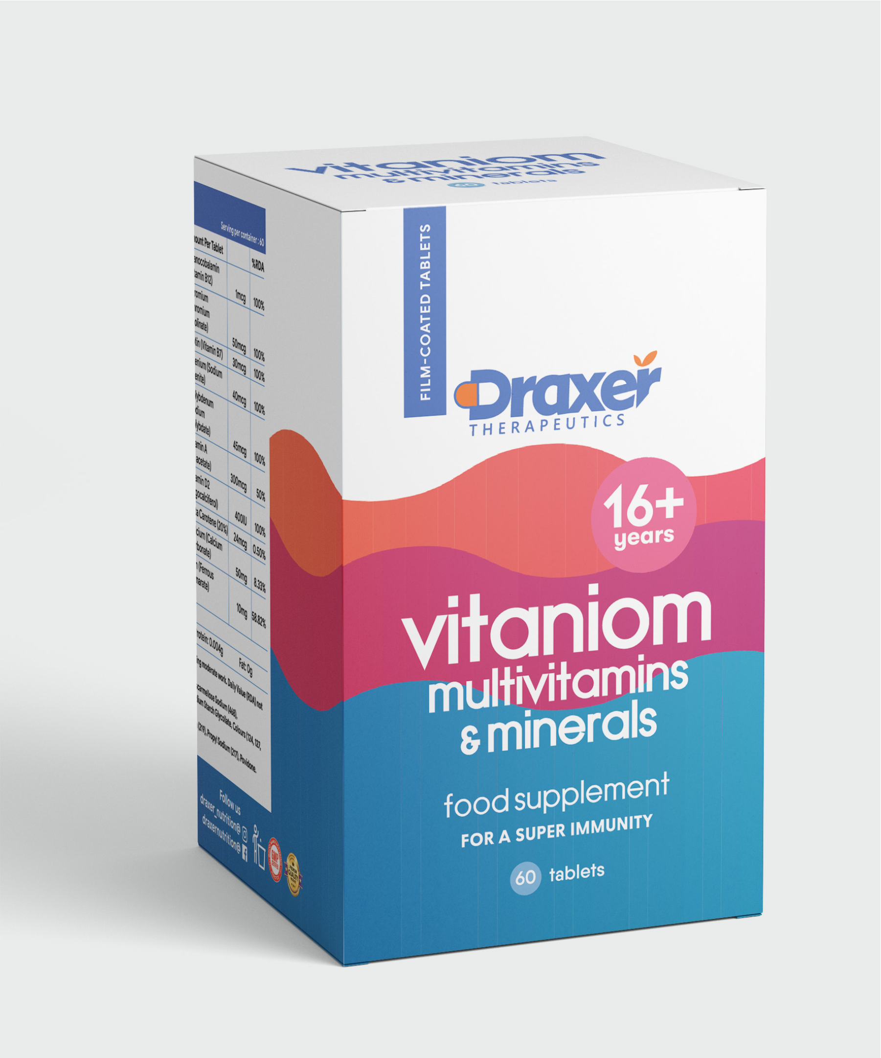 Vitaniom Multivitamins & Minerals Tablets - Draxer Therapeutics